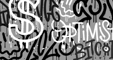 Emo urban typography hipster street art graffiti Vector Image