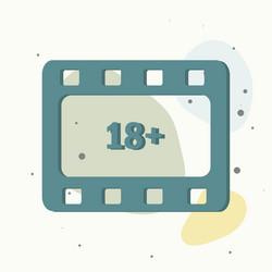 Icon film 18 age restriction symbol on white Vector Image
