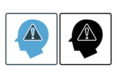 Idea error icon head with exclamation mark Vector Image