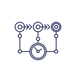Timeline or sequence icon Royalty Free Vector Image