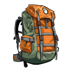 Colored backpack Royalty Free Vector Image - VectorStock