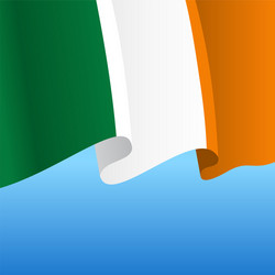 Irish flag wavy abstract background Royalty Free Vector