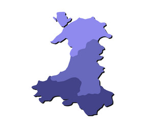 Map of wales Royalty Free Vector Image - VectorStock