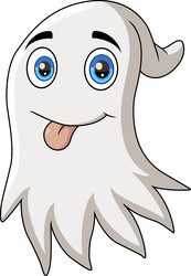 Cute kid cartoon wearing ghost costume Royalty Free Vector