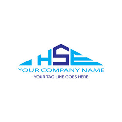 Hse letter logo creative design with graphic Vector Image