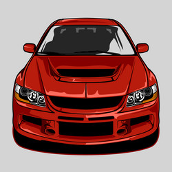 Lancer evolution vi gsr Royalty Free Vector Image