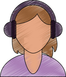 Call center agent symbol Royalty Free Vector Image