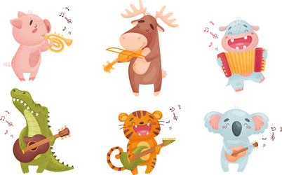 Musical animals Royalty Free Vector Image - VectorStock