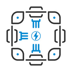 Electrical junction box icon Royalty Free Vector Image
