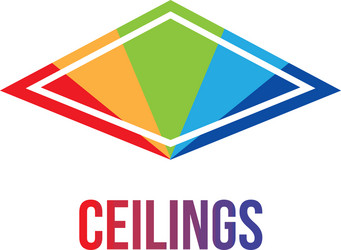Logo of ceilings and stretch Royalty Free Vector Image
