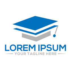 Modern education logo design Royalty Free Vector Image