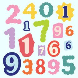 Random number funny collection Royalty Free Vector Image