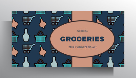 Banner design template for grocery store food Vector Image