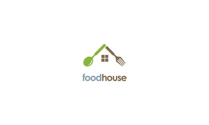 House cook food logo Royalty Free Vector Image