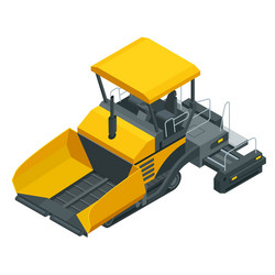 Isometric asphalt paver spreading machine Vector Image