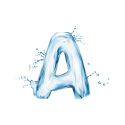 Water font liquid drop letters Royalty Free Vector Image