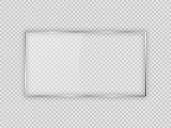 Glass plate in rounded rectangular frame Vector Image