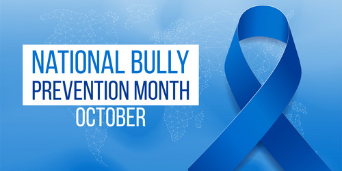 National bully prevention month concept banner Vector Image