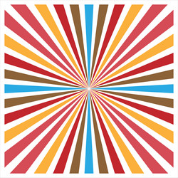 Retro radial explosion Royalty Free Vector Image