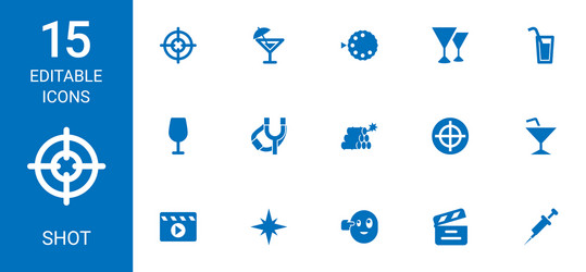 Shot icons Royalty Free Vector Image - VectorStock