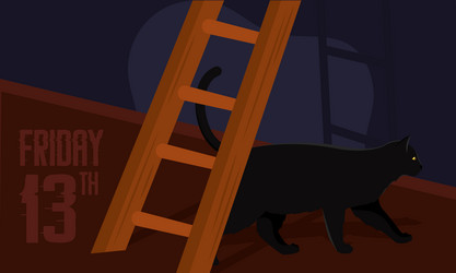 Colored friday 13th bad luck poster Royalty Free Vector