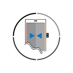 Lift and elevator logo design minimal logotype Vector Image