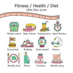 Colorful weight loss infographics Royalty Free Vector Image