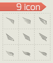 Wing icon set Royalty Free Vector Image - VectorStock