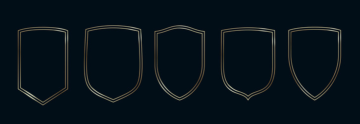 Line arch frame set minimal style oval Royalty Free Vector