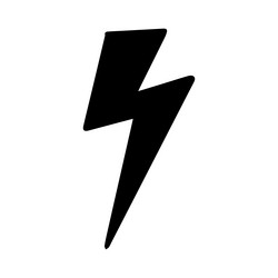 Lighting bolt symbol in doodle style power simple Vector Image