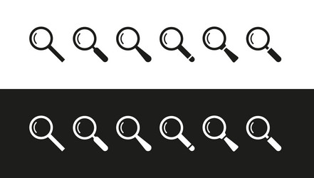 Search glass icons magnify pictogram Royalty Free Vector