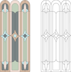 Stained glass window Royalty Free Vector Image