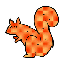 Comic cartoon red squirrel Royalty Free Vector Image