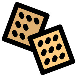 Graham cracker line icon Royalty Free Vector Image