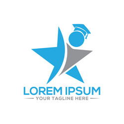 Modern education logo design Royalty Free Vector Image