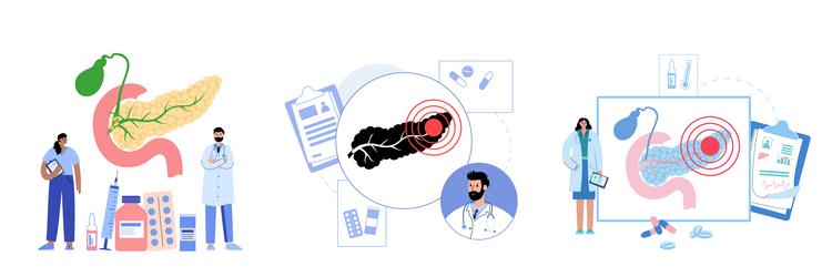 Pancreas logo concept Royalty Free Vector Image