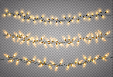 Christmas lights string Royalty Free Vector Image