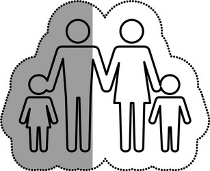 Family generation line icon Royalty Free Vector Image