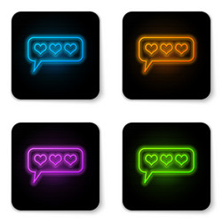 Glowing neon share icon isolated on white Vector Image