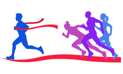 Marathon Runners Silhouette Vector Images (over 6,100)