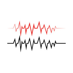 Heart beat monitor pulse line art icon ecg Vector Image