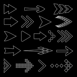 Arrow set Royalty Free Vector Image - VectorStock