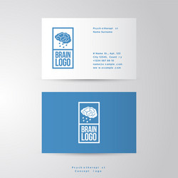 Logo psychologist crystal brain emblem Royalty Free Vector