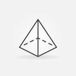 Pyramid data analysis icon with black outline Vector Image