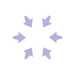 Cross center point symbol logo Royalty Free Vector Image