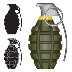 Stencils of grenades Royalty Free Vector Image