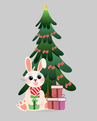 Rabbit Under the Tree Vector Images (77)