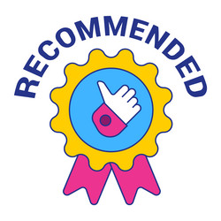 Recommended badge banner Royalty Free Vector Image