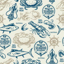Seamless fish pattern Royalty Free Vector Image