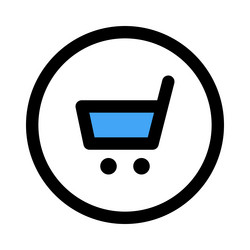 Sticker placed to indicate availability of carts Vector Image